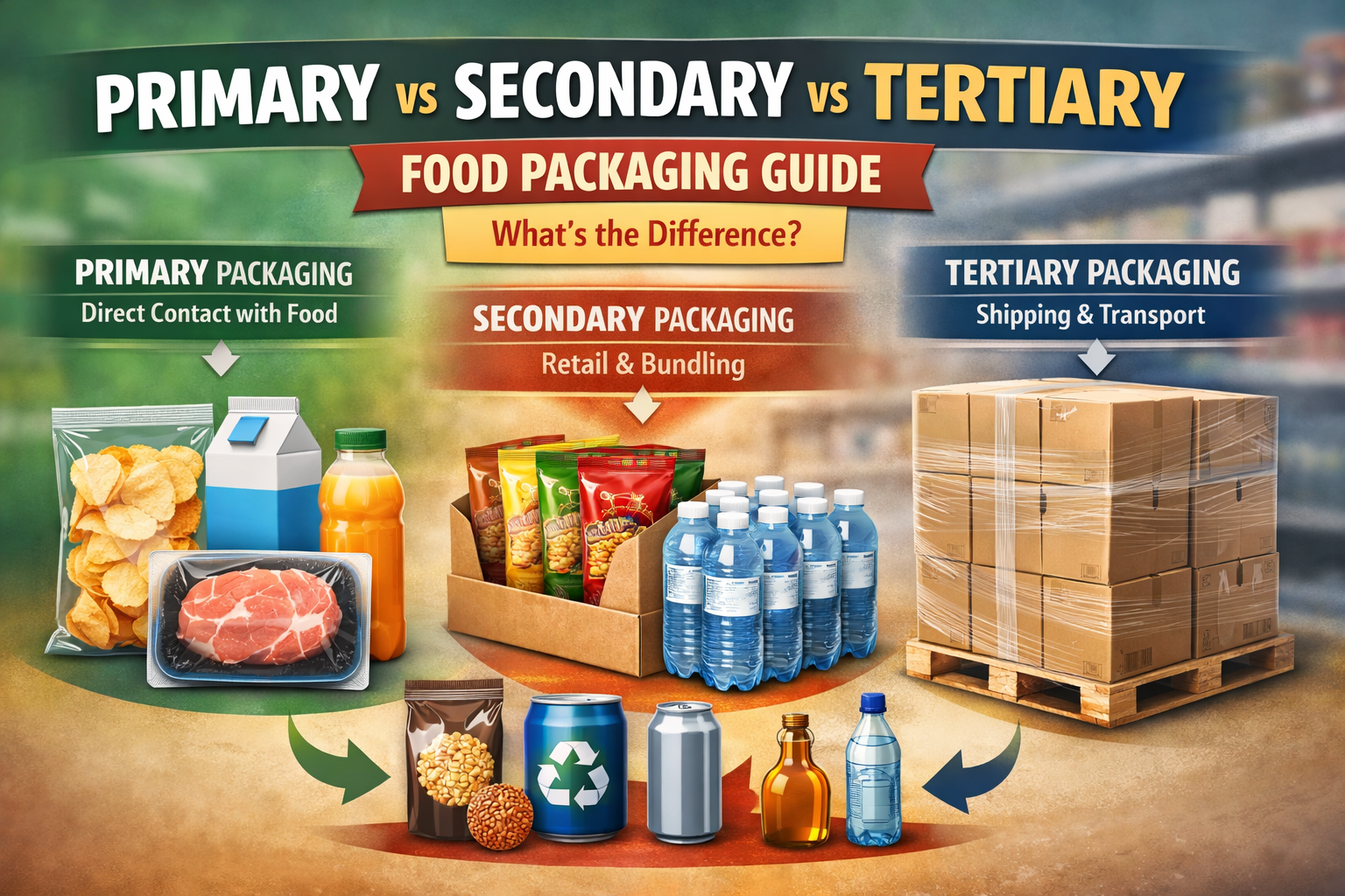 Primary vs Secondary vs Tertiary Food Packaging - What’s the Difference?